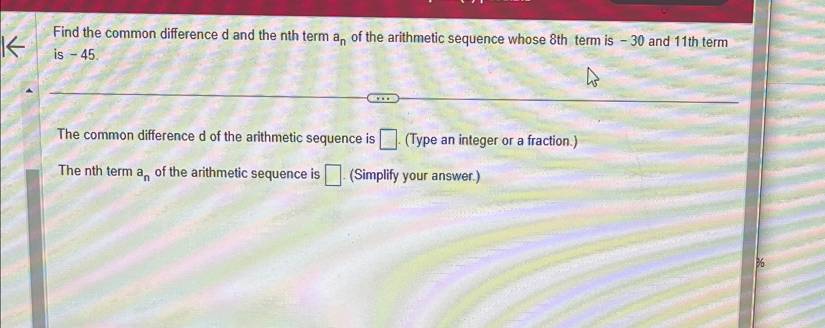 Solved Find the common difference d ﻿and the nth term an ﻿of | Chegg.com