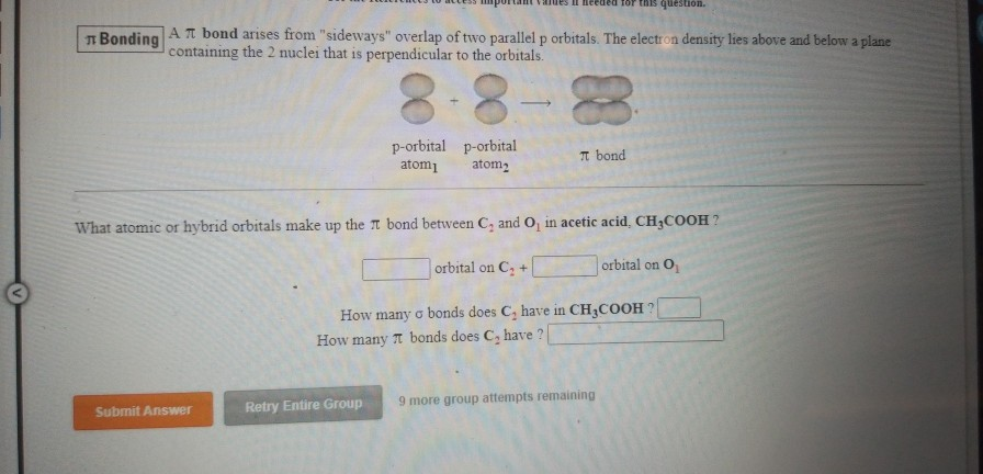 Solved Bonding AT bond arises from "sideways" overlap of two | Chegg.com