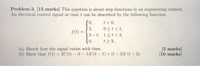 Solved Problem 3. [15 marks] This question is about step | Chegg.com
