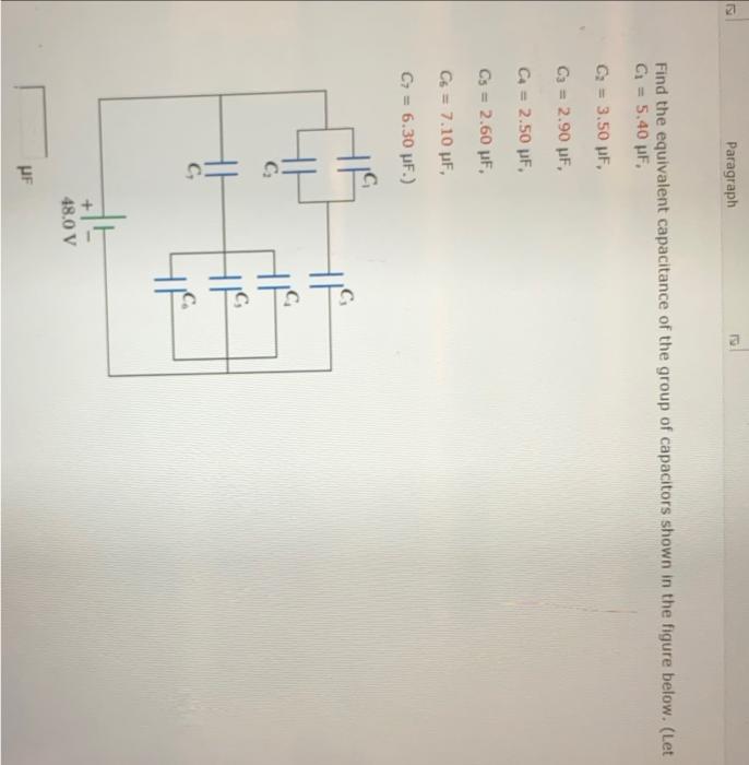 Solved Find the equivalent capacitance of the group of | Chegg.com