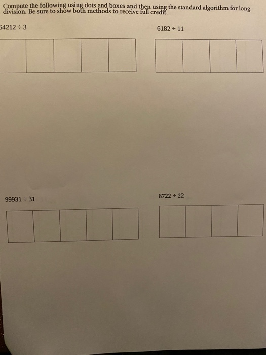 Solved Compute the following using dots and boxes and then | Chegg.com