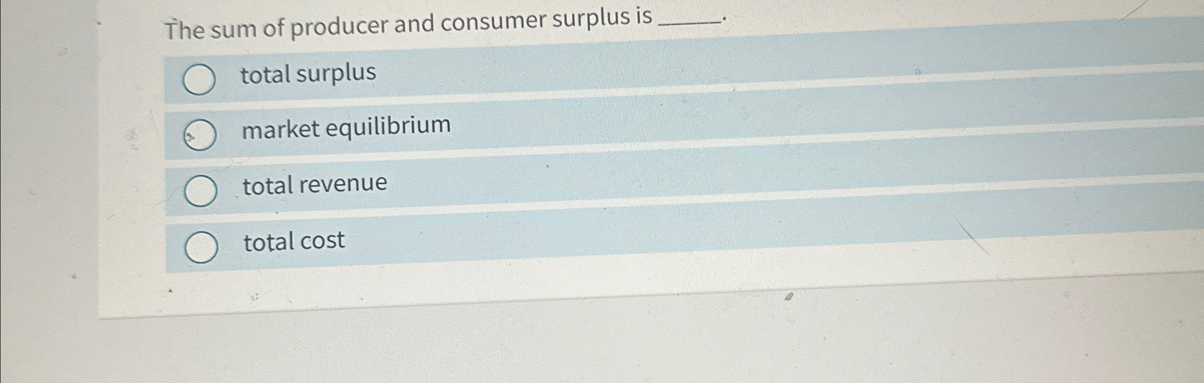 Solved The sum of producer and consumer surplus is q, | Chegg.com