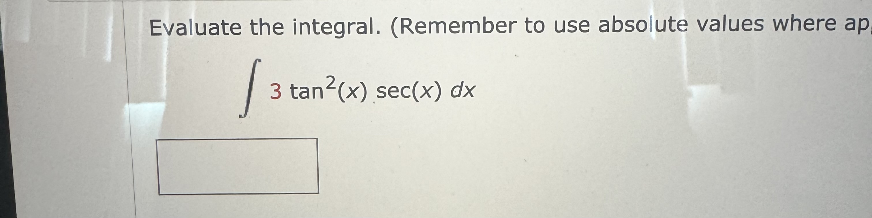 Solved Evaluate the integral. (Remember to use absolute | Chegg.com