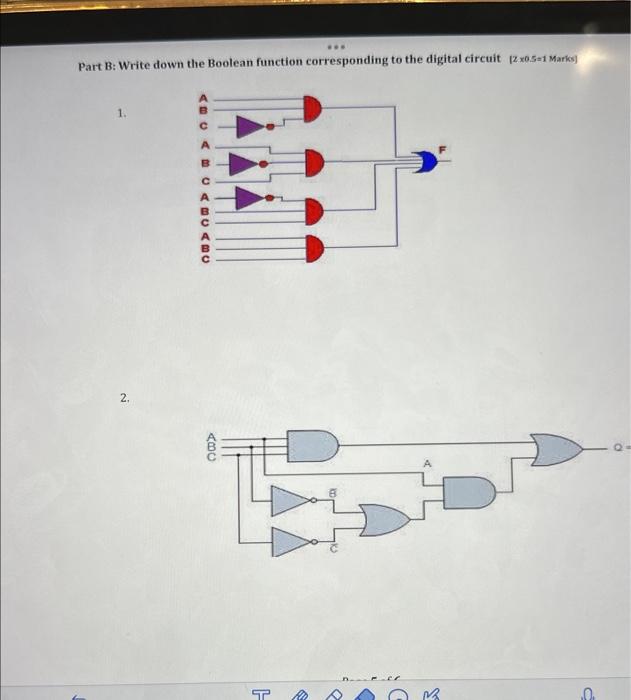 Solved Part B: Write down the Boolean function corresponding | Chegg.com Solved Part B: Write down the Boolean function corresponding | Chegg.com