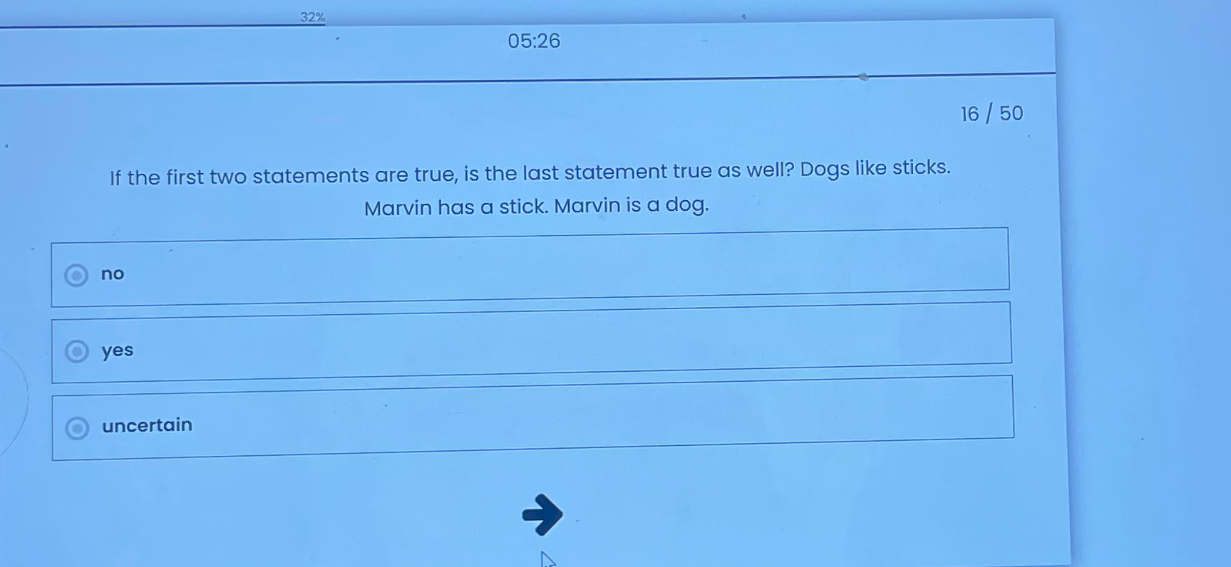 Solved 32%05:261650If the first two statements are true, is | Chegg.com