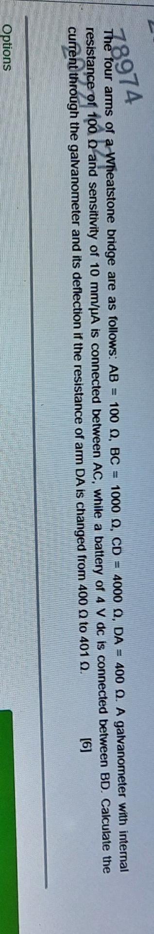 Solved 78974 resistance of 100Ω and sensitivity of 10 molth | Chegg.com