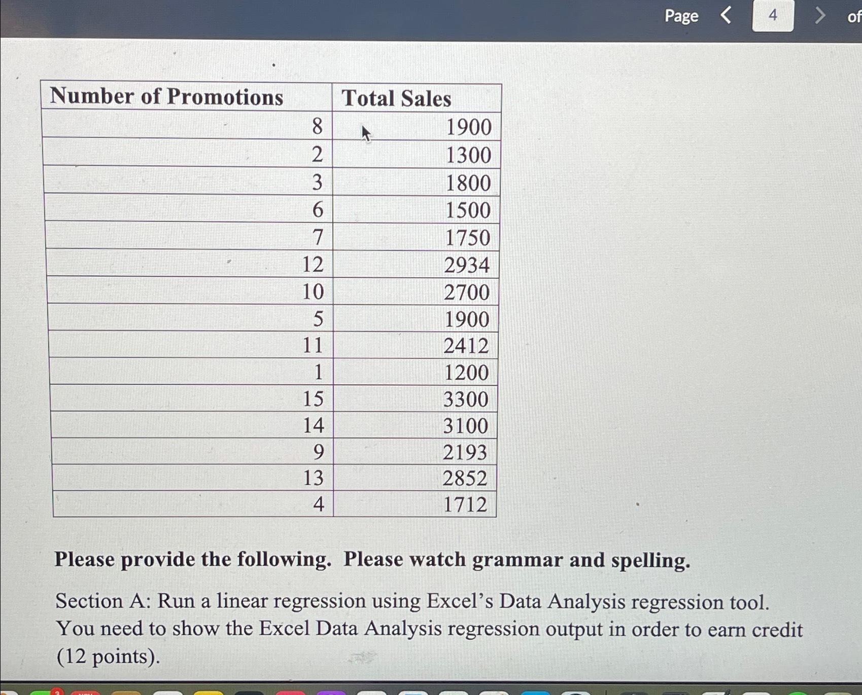 Solved \table[[Number of Promotions,Total | Chegg.com