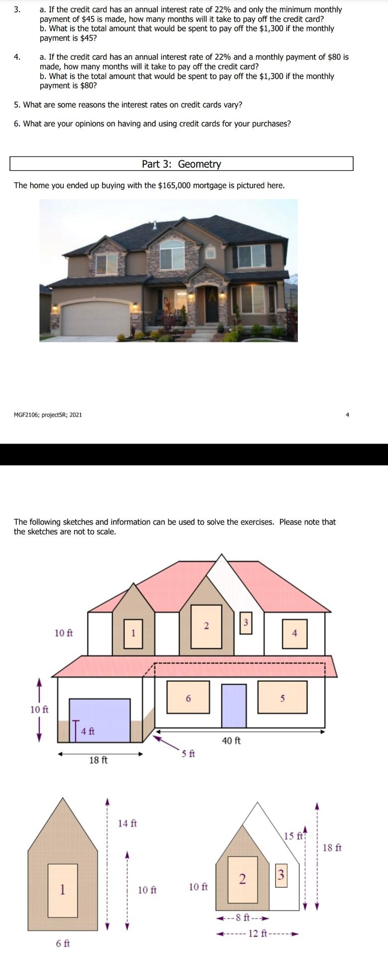 Solved MGF2106 Survey of Mathematics Project 5R Directions: | Chegg.com