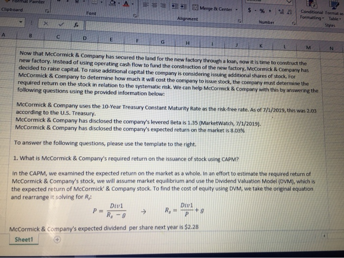 Solved Format Painter Clipboard Merge & Center - 19 $ - % | Chegg.com