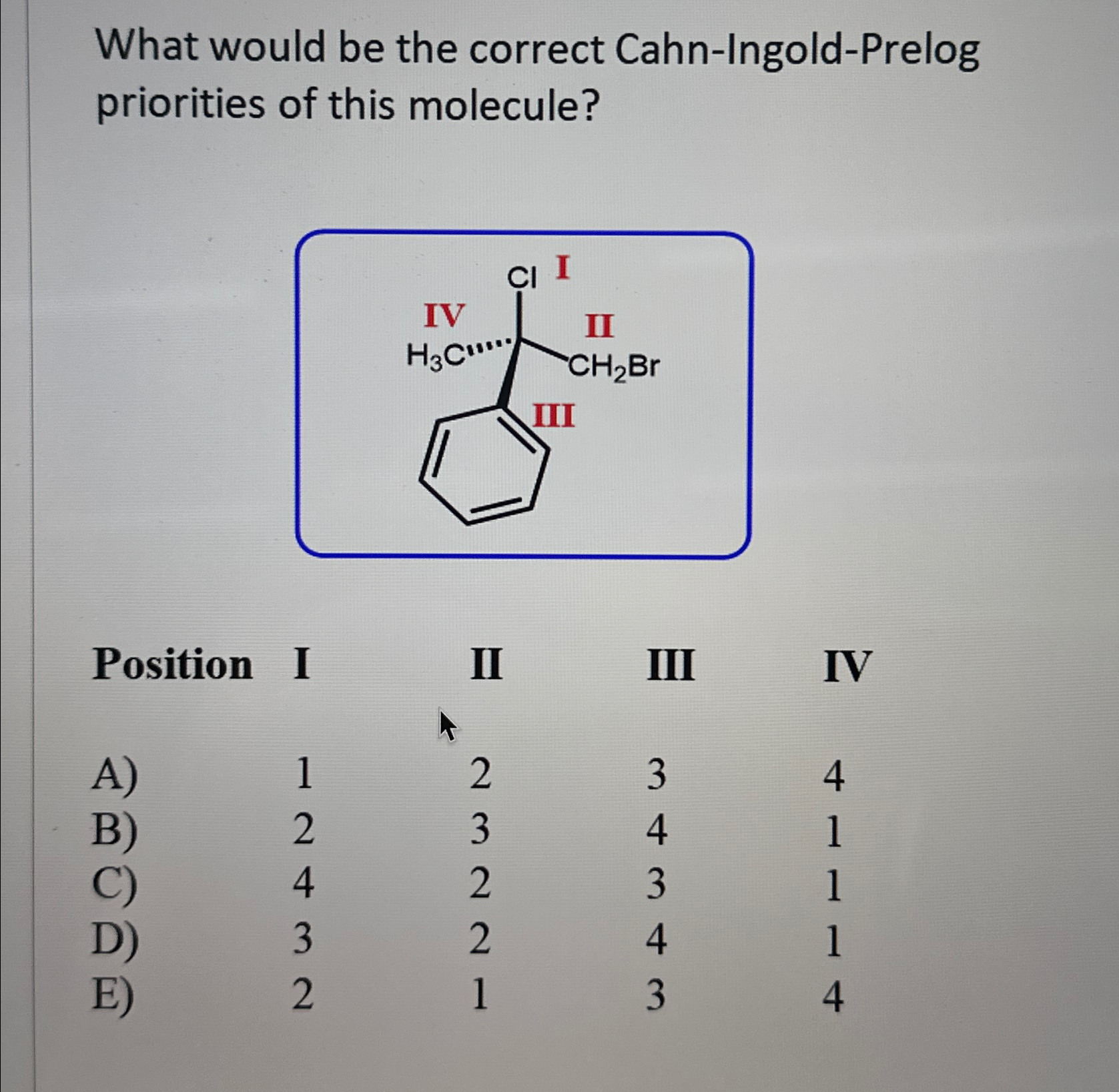 Solved What would be the correct Cahn-Ingold-Prelog | Chegg.com