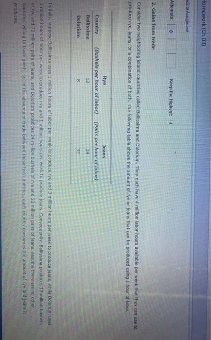 Solved Homework (Ch 03) ack to Assignment Attempts: Keep the | Chegg.com