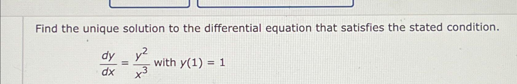 Solved Find the unique solution to the differential equation | Chegg.com