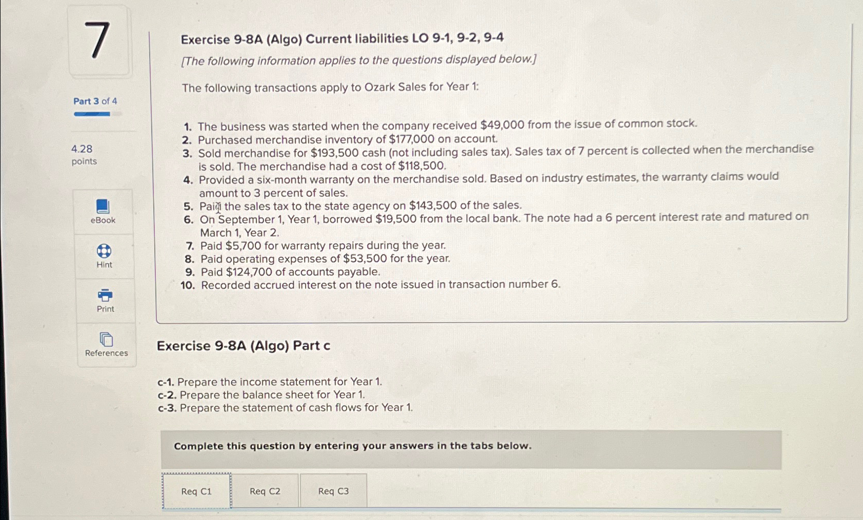 Solved Exercise 9-8A (Algo) ﻿Current liabilities LO | Chegg.com