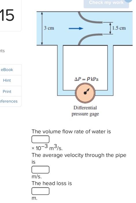 Solved 5 A flow nozzle equipped with a differential pressure | Chegg.com