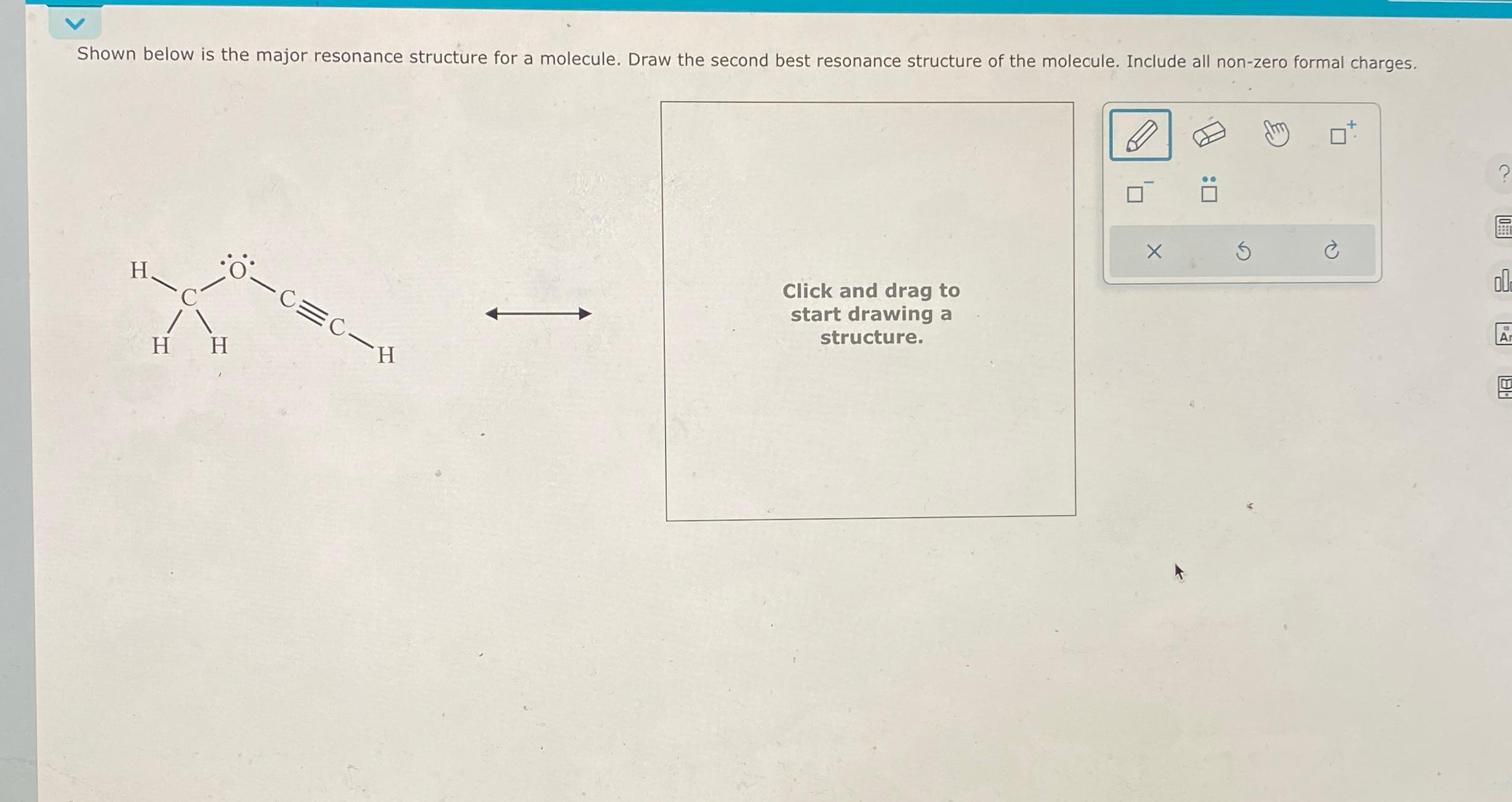 Solved Shown below is the major resonance structure for a | Chegg.com