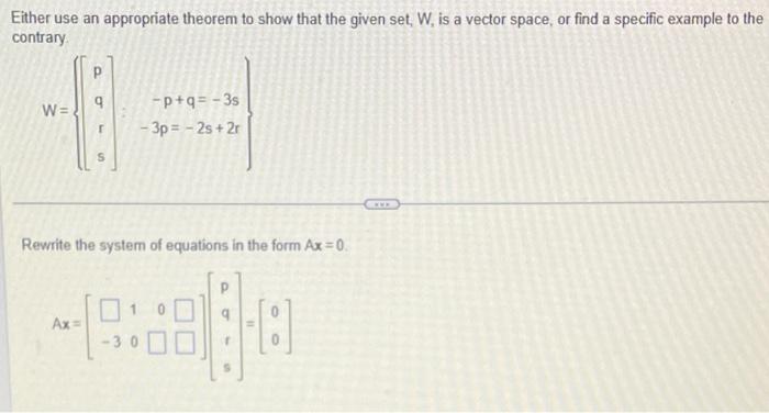 Solved Either use an appropriate theorem to show that the | Chegg.com