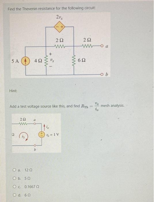 Solved Find the Thevenin resistance for the following | Chegg.com