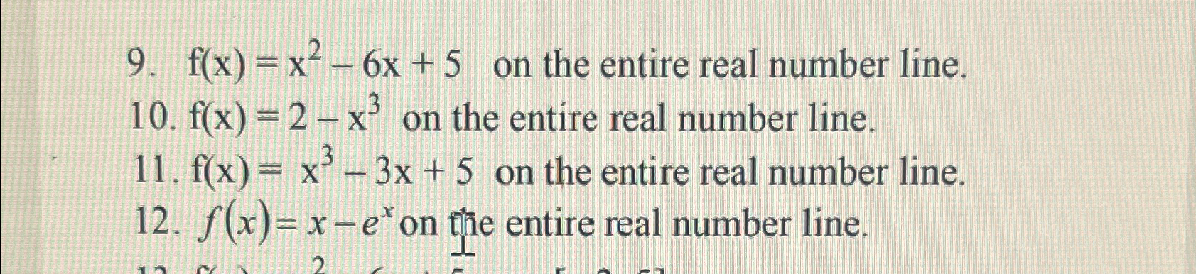 Solved f(x)=x2-6x+5 ﻿on the entire real number | Chegg.com