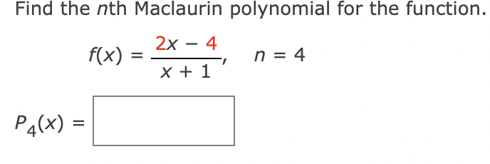 Solved Find the nth Maclaurin polynomial for the | Chegg.com