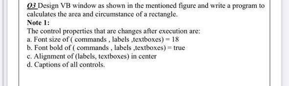 Solved 01 write a program in Visual Basic 6 to perform a | Chegg.com