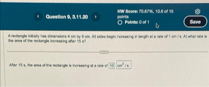 Solved A rectangle initially has dimensions 4 cm by 6 cm. | Chegg.com