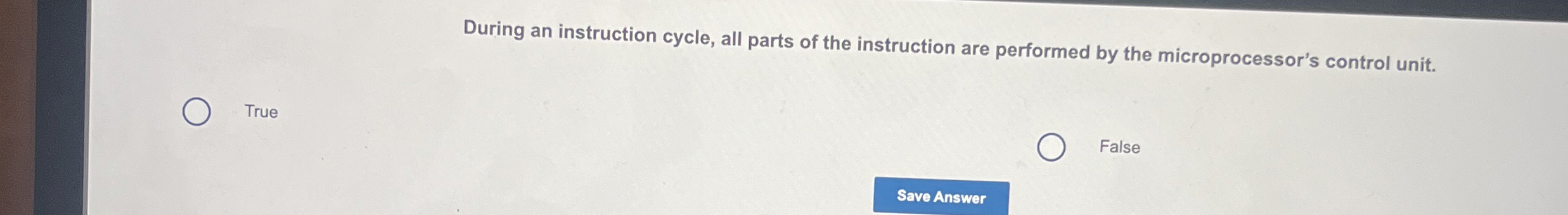 Solved During an instruction cycle, all parts of the | Chegg.com