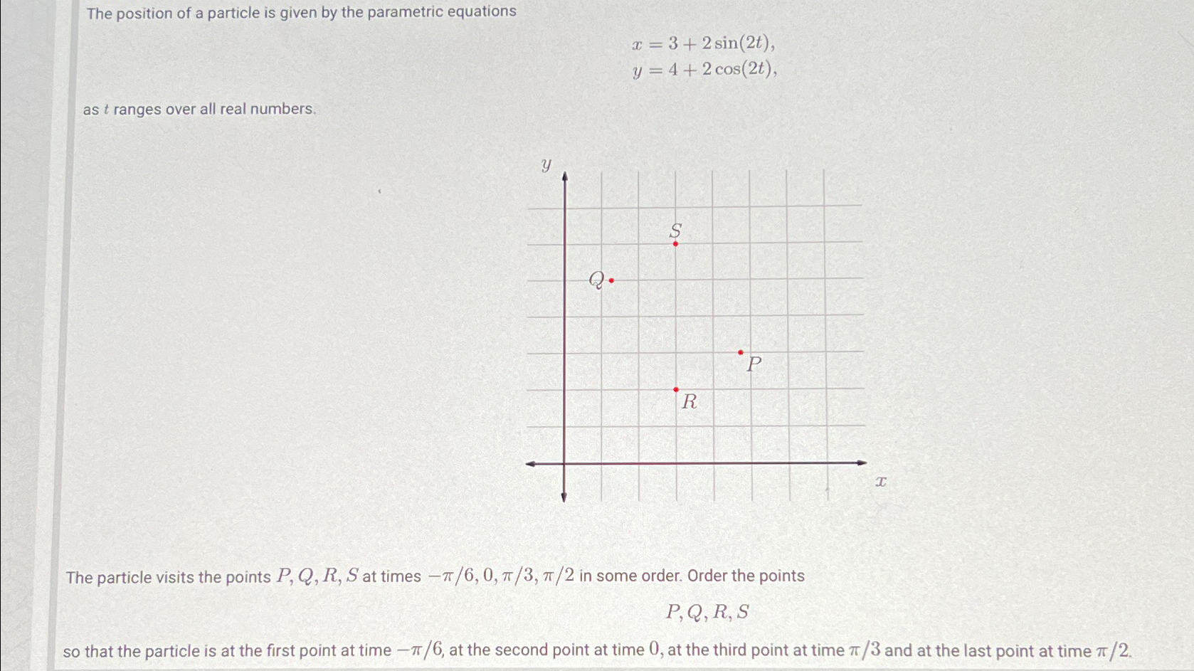 Solved The position of a particle is given by the parametric | Chegg.com