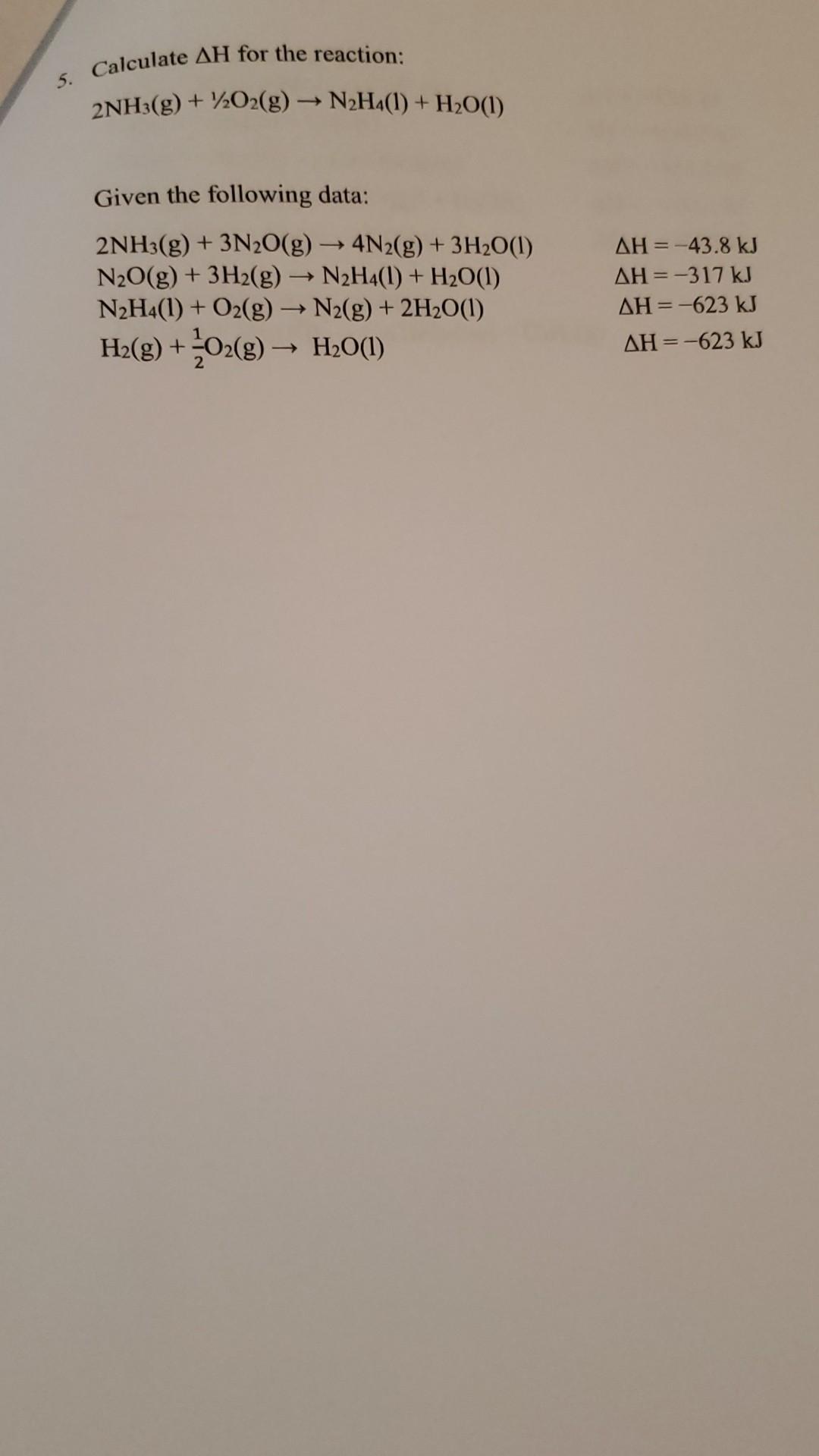 Solved 3. Given the following data 2CIF(g)+O2( | Chegg.com