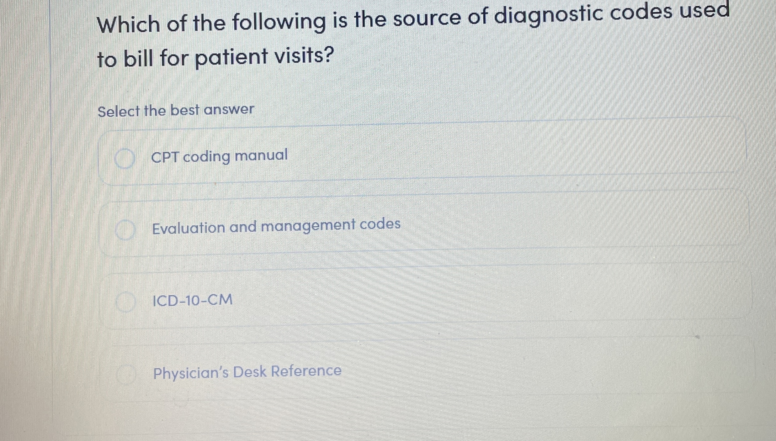 Solved Which of the following is the source of diagnostic | Chegg.com