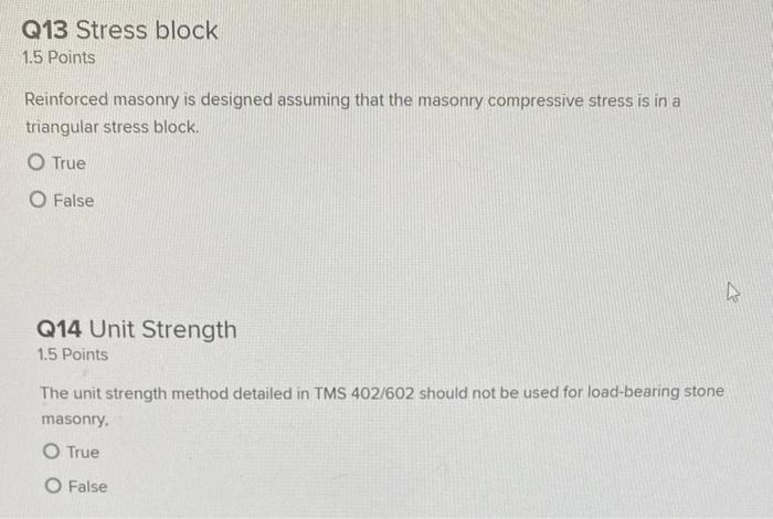 Solved Reinforced masonry is designed assuming that the | Chegg.com
