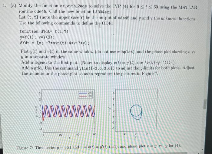 Solved a) Modify the function ex.with 2 eqs to solve the IVP | Chegg.com