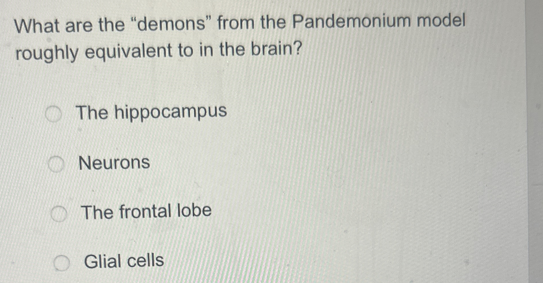 Solved What are the "demons" from the Pandemonium | Chegg.com