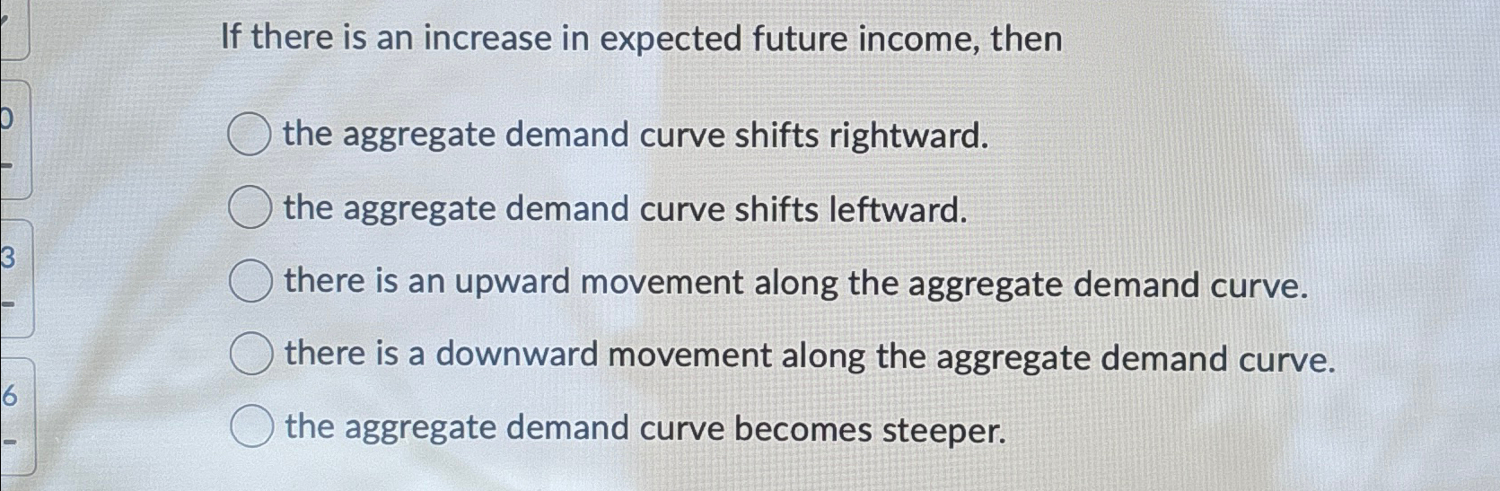 Solved If there is an increase in expected future income, | Chegg.com
