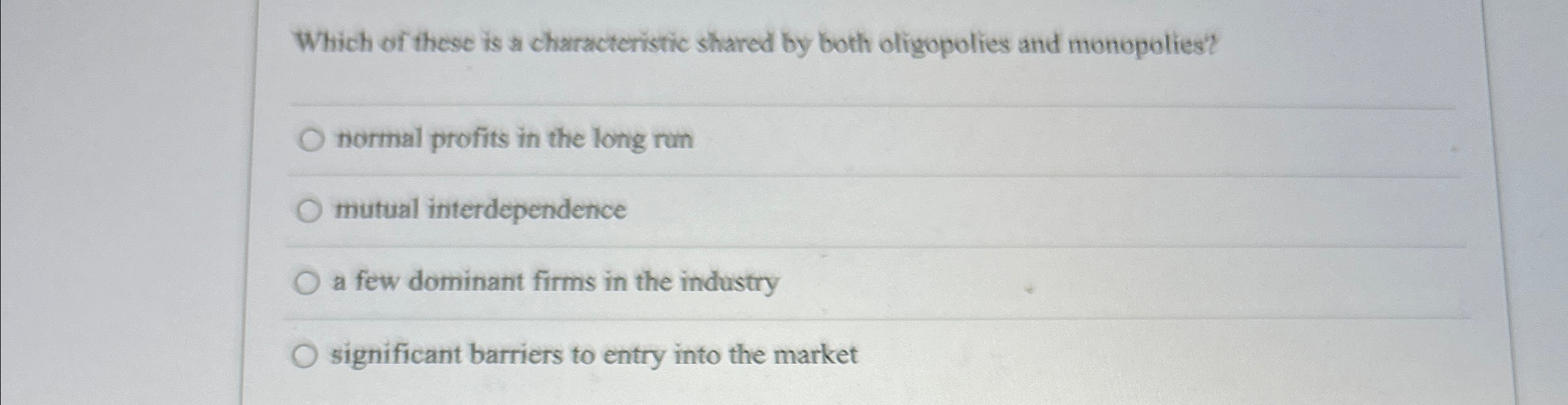 Solved Which of these is a characteristic shared by both | Chegg.com