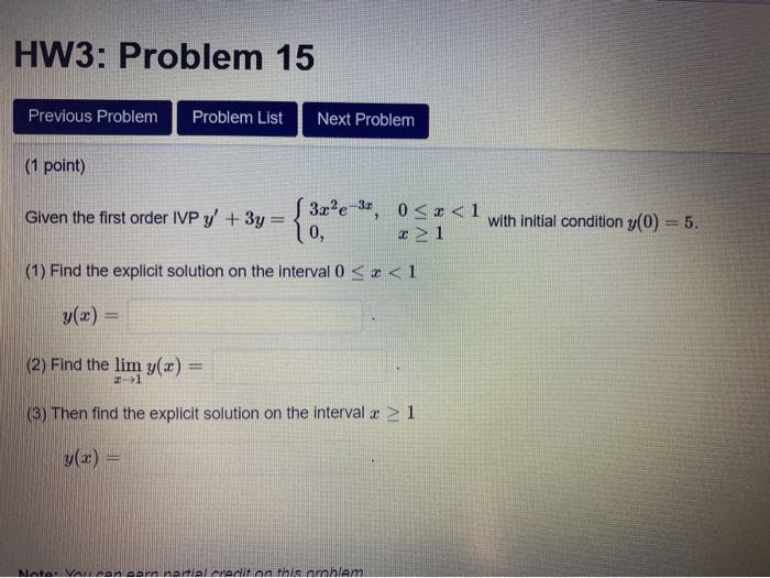 Solved HW3: Problem 15 Previous Problem Problem List Next | Chegg.com