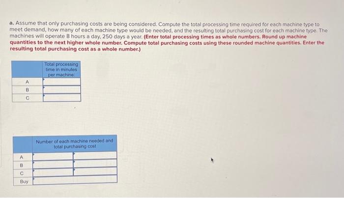 Solved A manager must decide which type of machine to buy, | Chegg.com