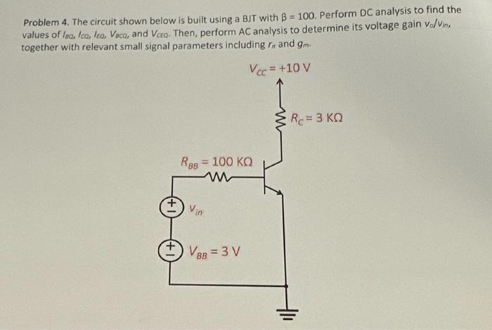 Solved Problem 4. The circuit shown below is built using a | Chegg.com
