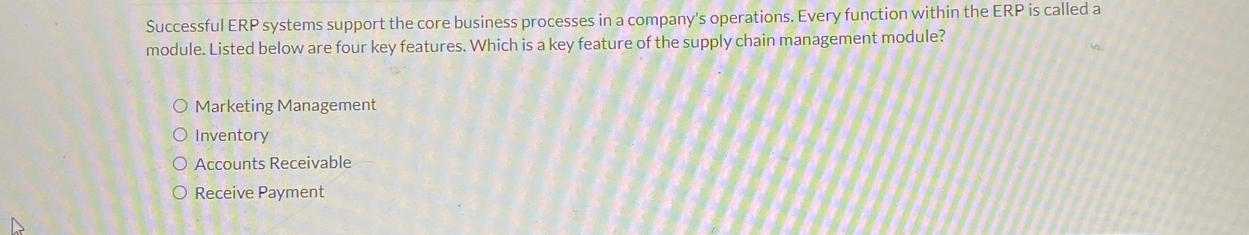 Solved Successful ERP systems support the core business | Chegg.com