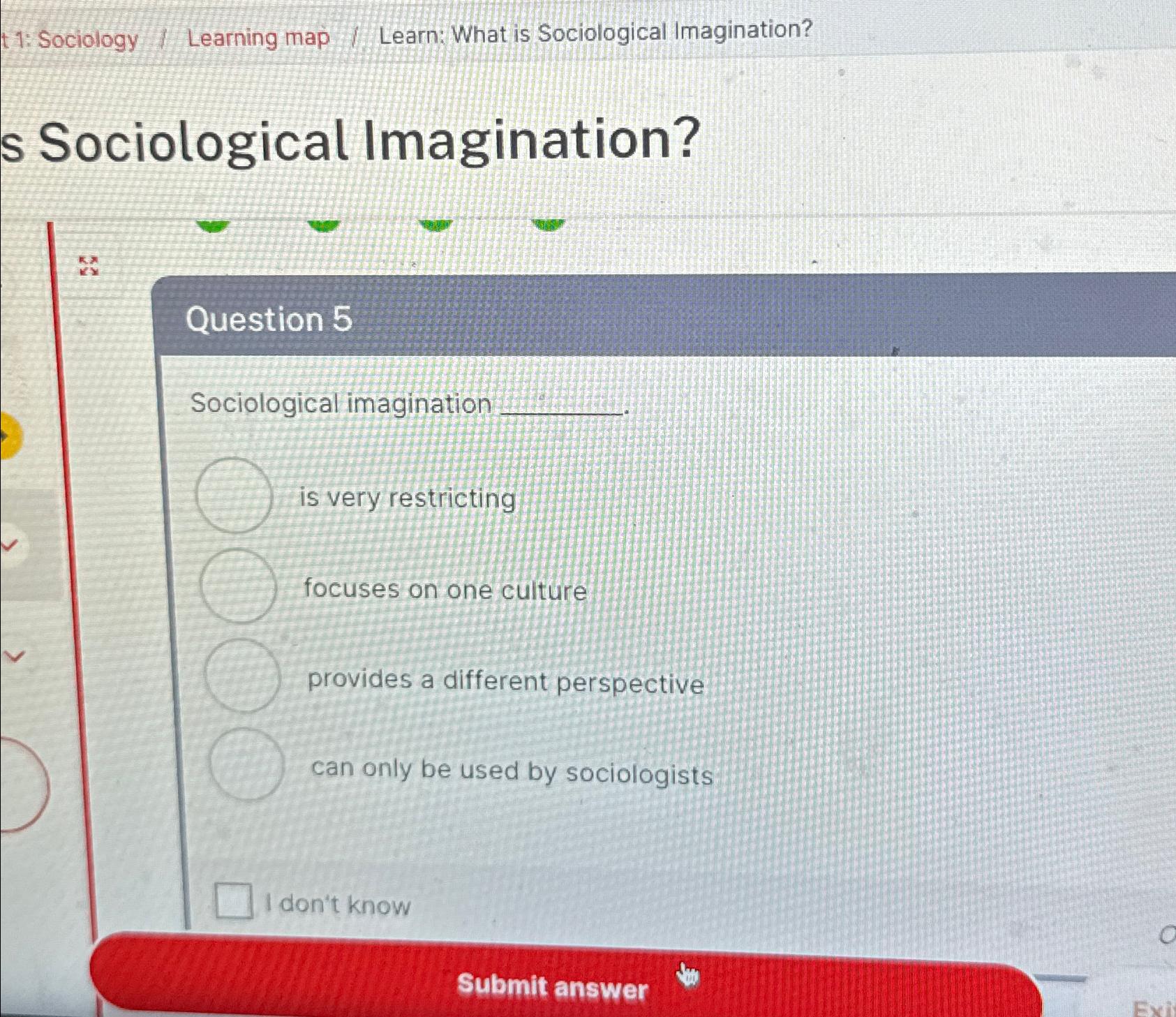 Solved t1: Sociology / ﻿Learning map / ﻿Learn: What is | Chegg.com