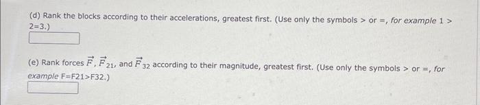 Solved The figure below shows three blocks being pushed | Chegg.com