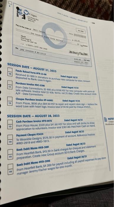 Solved SESSION DATE - AUGUST 7,2023 Cheque Purchase Invoice | Chegg.com