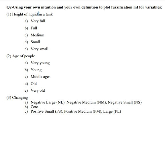 Q2-Using your own intuition and your own definition | Chegg.com