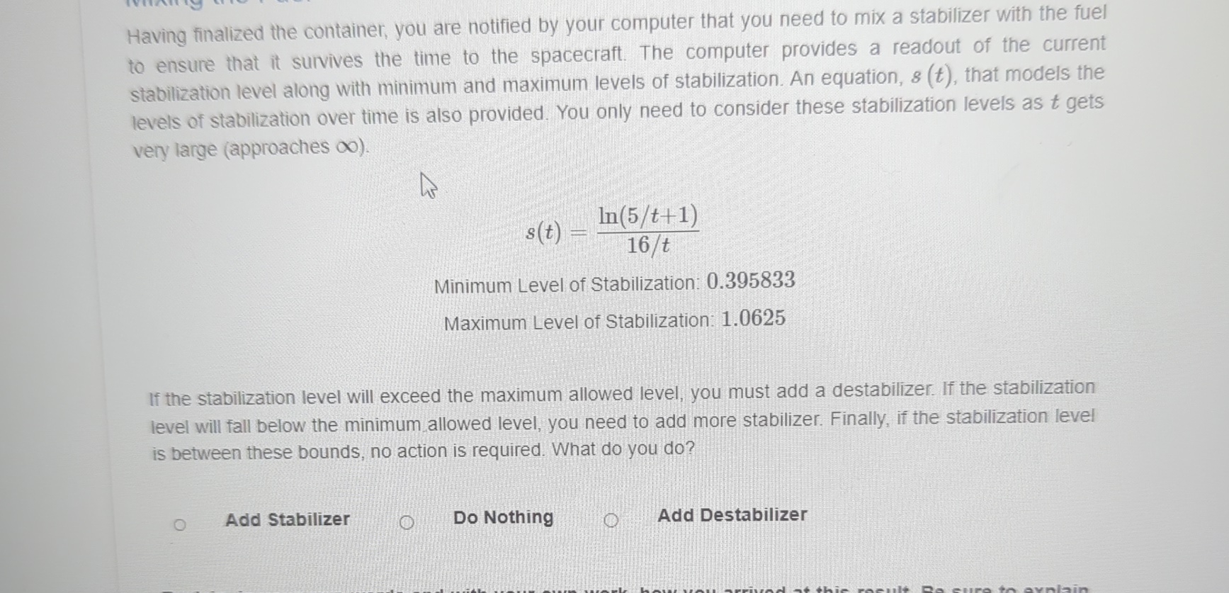 Solved Having finalized the container, you are notified by | Chegg.com