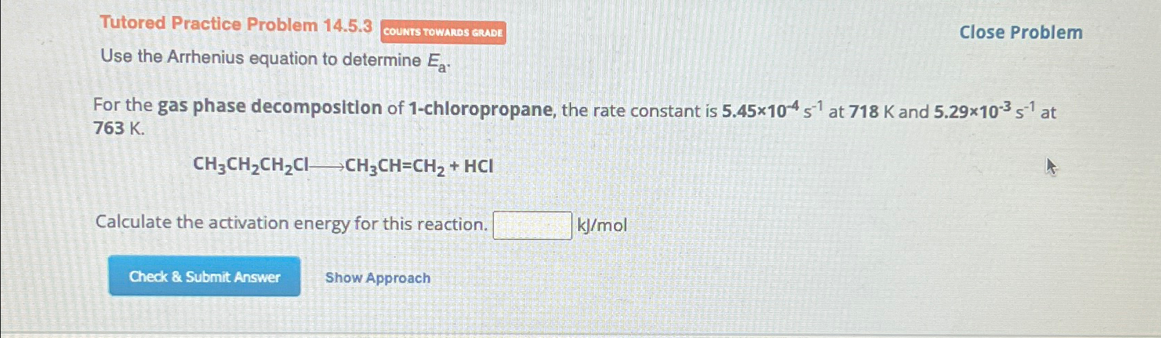 Solved Tutored Practice Problem 14.5.3colwis towanas | Chegg.com