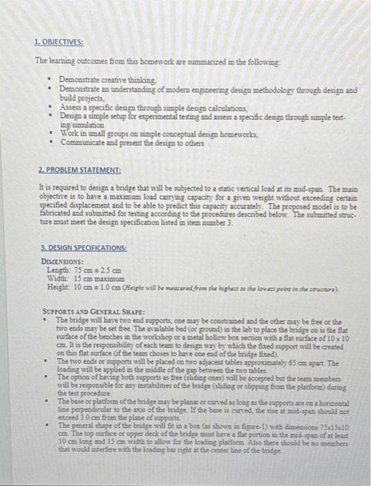 Solved 1. OBJECTIVES: The learning outcomes from this | Chegg.com