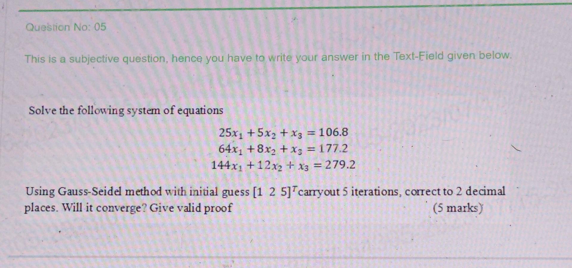 Solved This is a subjective question, hence you have to | Chegg.com