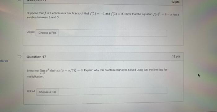 Solved Suppose that f is a continuous function such that | Chegg.com
