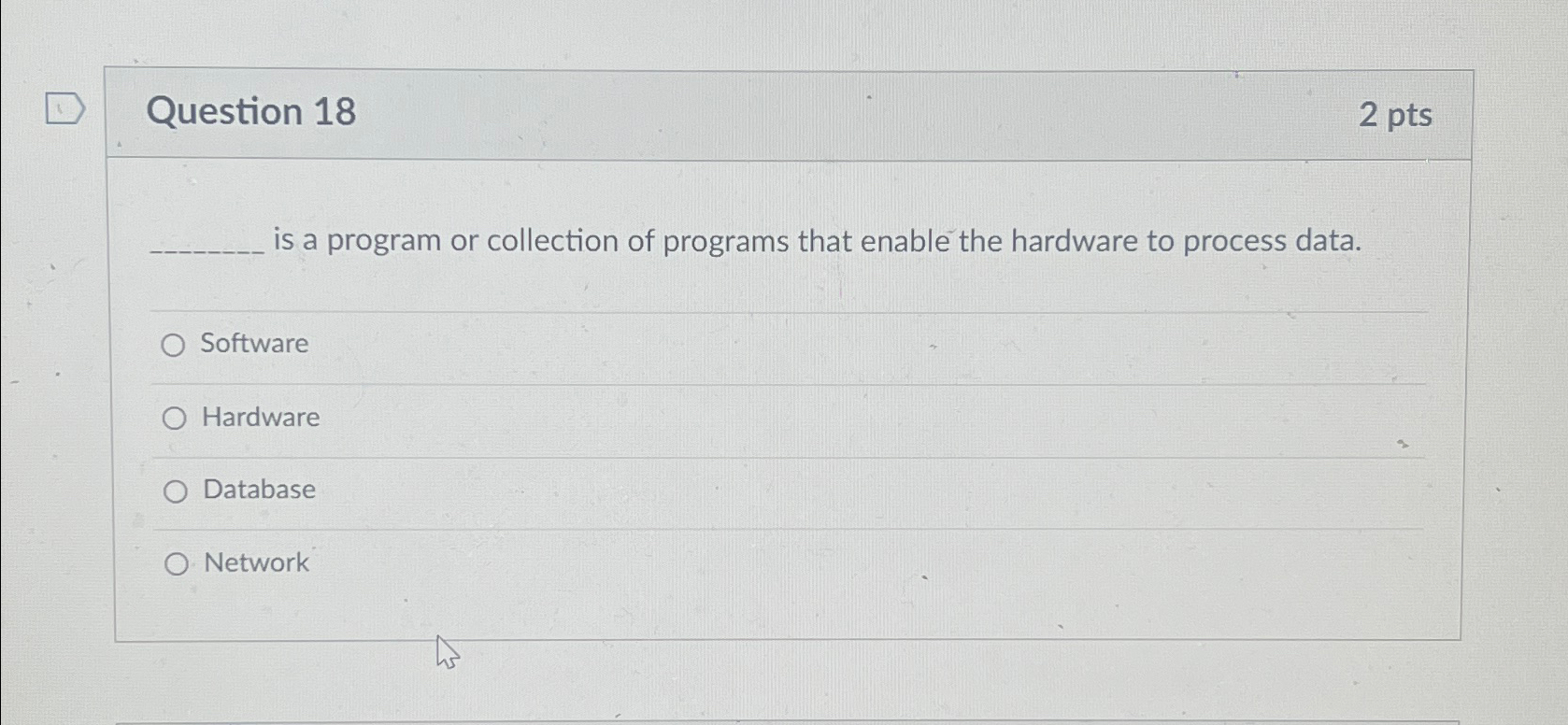 Solved Question 182ptsis a program or collection of programs | Chegg.com