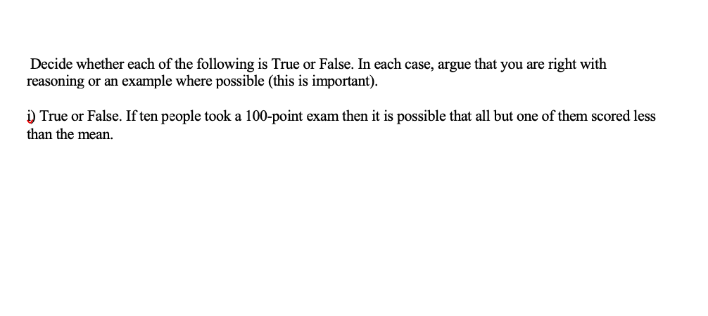 Solved Decide whether each of the following is True or | Chegg.com