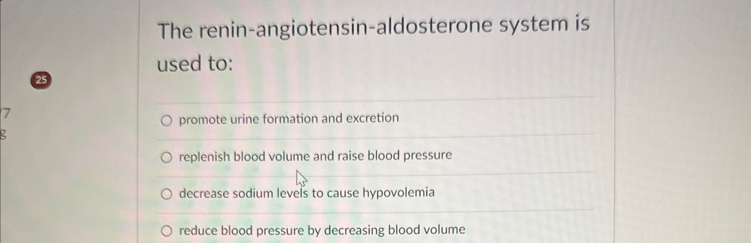Solved The renin-angiotensin-aldosterone system is used | Chegg.com